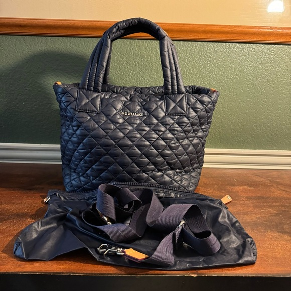 MZ Wallace | Bags | Mz Wallace Blue Small Metro Tote Deluxe | Poshmark